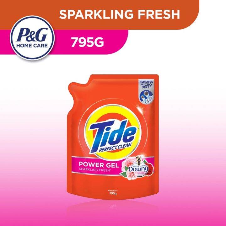 Tide Liquid Sparkling Fresh Liquid Detergent Pouch Refill 795g | Lazada PH