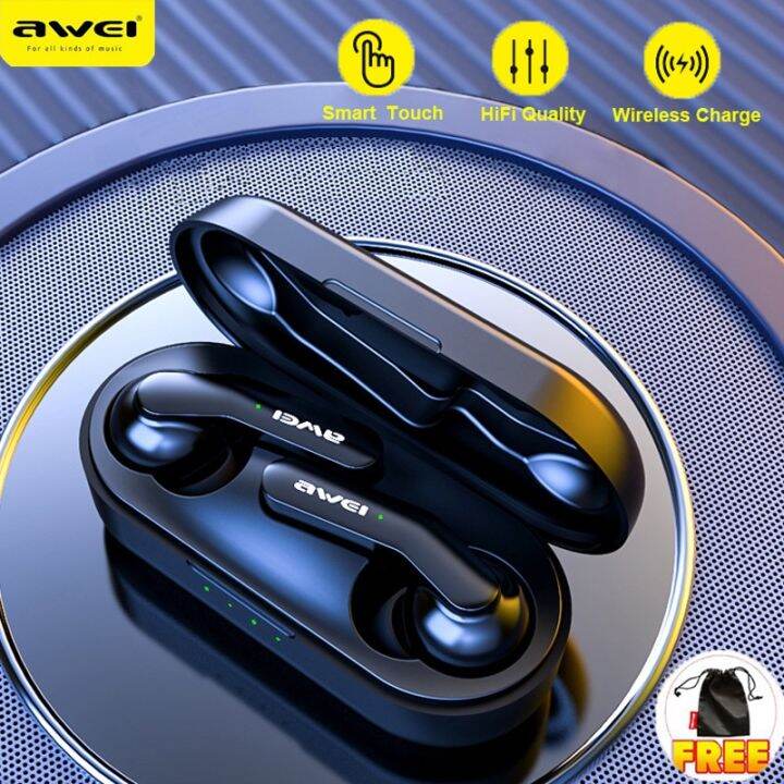 Awei T10C Wireless charging TWS Earphone For Gaming, Without Delay ...