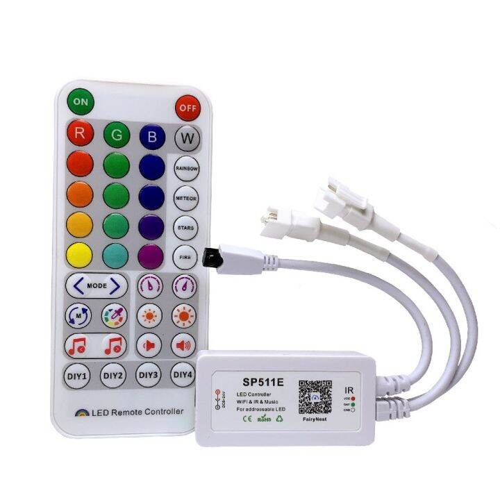 SP511E Smart Speaker Music WiFi Addressable LED Controller DC5-24V Button IR Remote Control ...