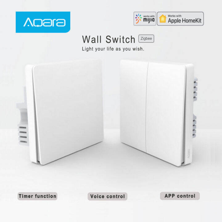 Aqara D1 Wall Switch ZigBee Smart Zero Line Fire Wire No Neutral Light ...