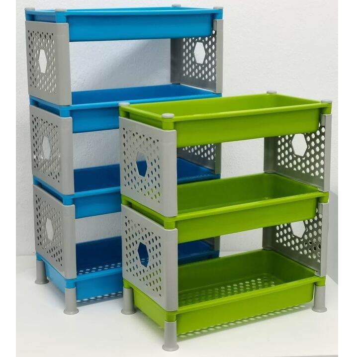 Rak Plastik Serbaguna Bertingkat Segi Empat Rak/Stackable Rectangle ...