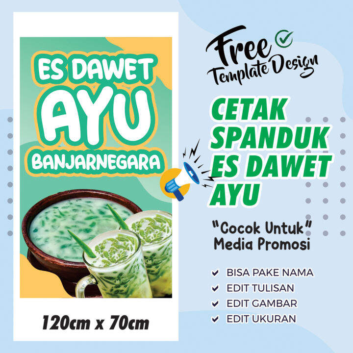 Banner Spanduk BERDIRI DAWET AYU 60cm X 120cm BISA DI EDIT | Lazada ...