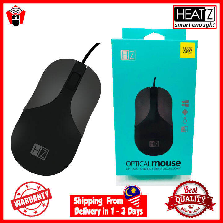 USB Mouse 🖱 HIGH QUALITY OPTICAL MOUSE HEATZ ZM51 | Lazada