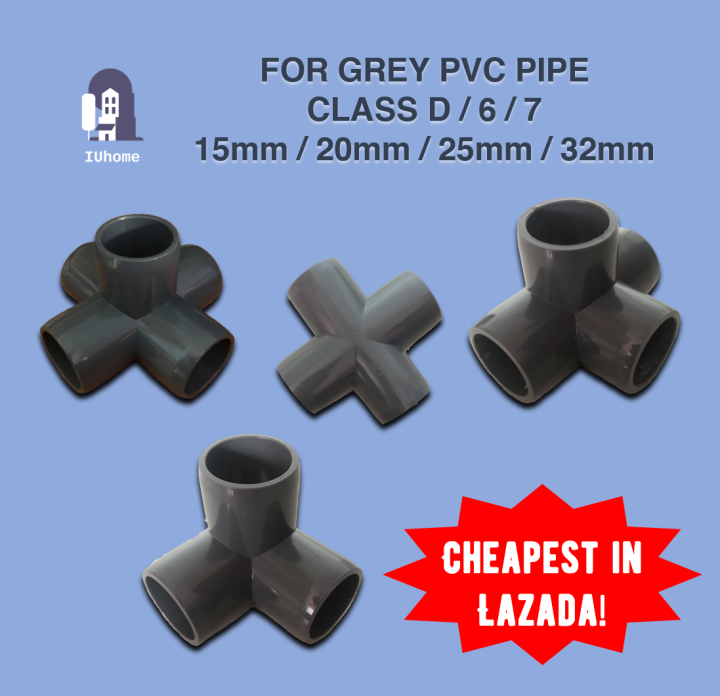 (BUY 10 FREE 1) PVC FITTINGS 3 WAY 4 WAY 5 WAY JOINTS MALAYSIA STANDARD 15mm 20mm 25mm 32mm ...