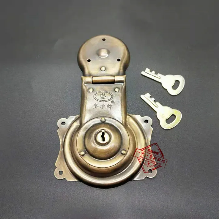 New camphor wood box copper fittings traditional old-fashioned box lock ...