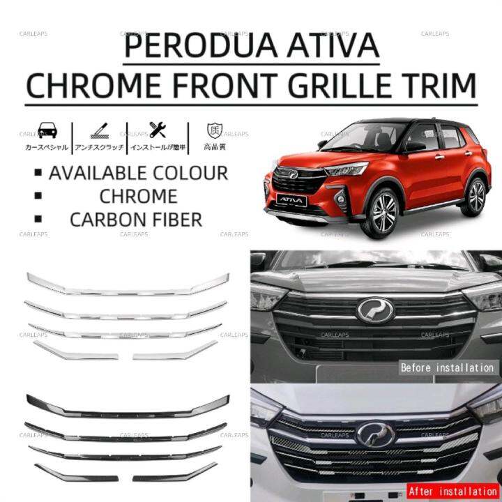 Carleaps Perodua ativa chrome front grille trim garnish accessories ...