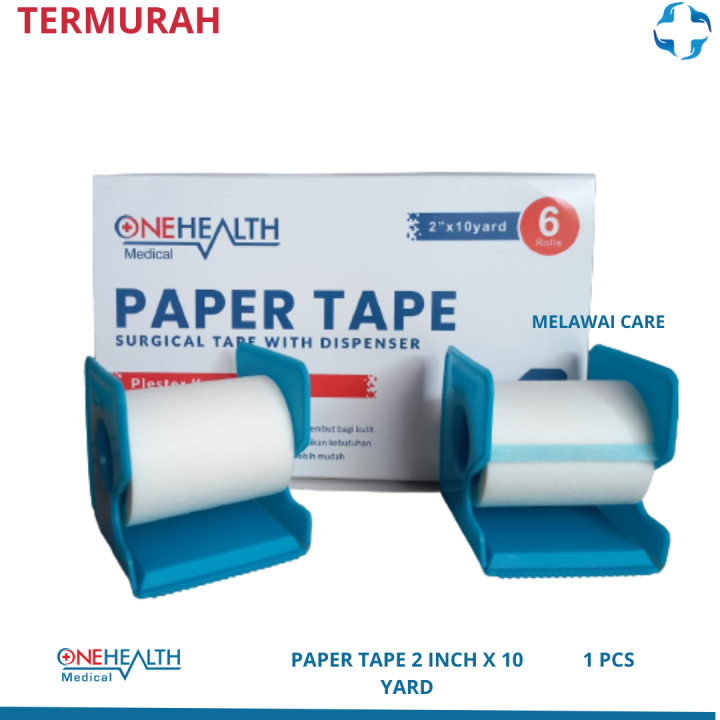 Onehealth Plester Luka Paper Tape Surgical Tape 2 inch x 10 yard ...