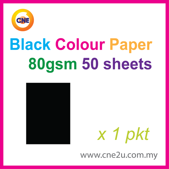 Black Color Paper A4 80gsm 50 sheets | Lazada