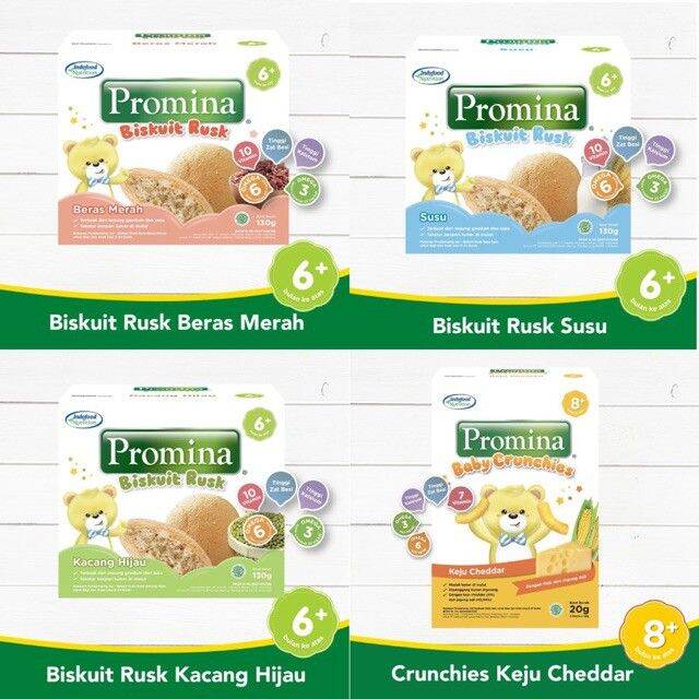 PROMINA Biskuit Rusk & PROMINA Crunchies Keju Cheddar (Snack Cemilan ...