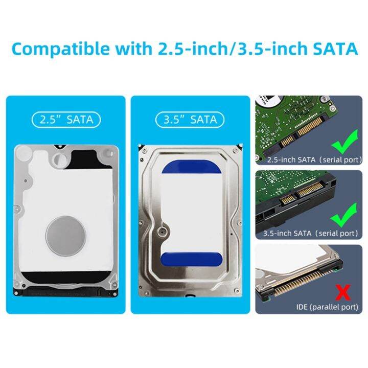 3.5 Inch HDD Enclosure USB 3.0 to SATA Hard Drive Case SSD Enclosure ...