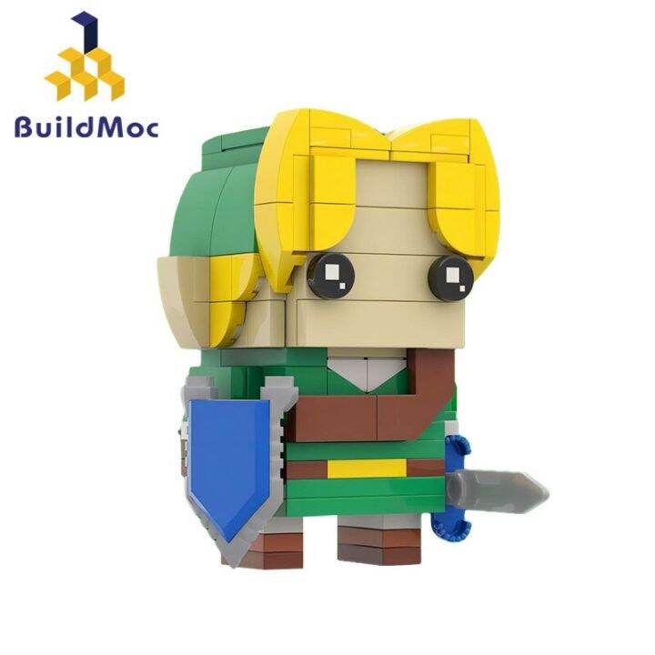 Buildmoc Breath Of The Wild Link Brickheadz Building Blocks Set For ...