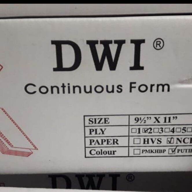 Paper Print Continuous 9.5 x 11/2 rangkap 2ply | Lazada Indonesia