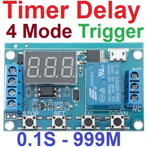 รีเลย์ ทริกเกอร์ หน่วงเวลา DC 5V To 30V One Time Delay Relay Power Off Delay Disconnect Trigger ...