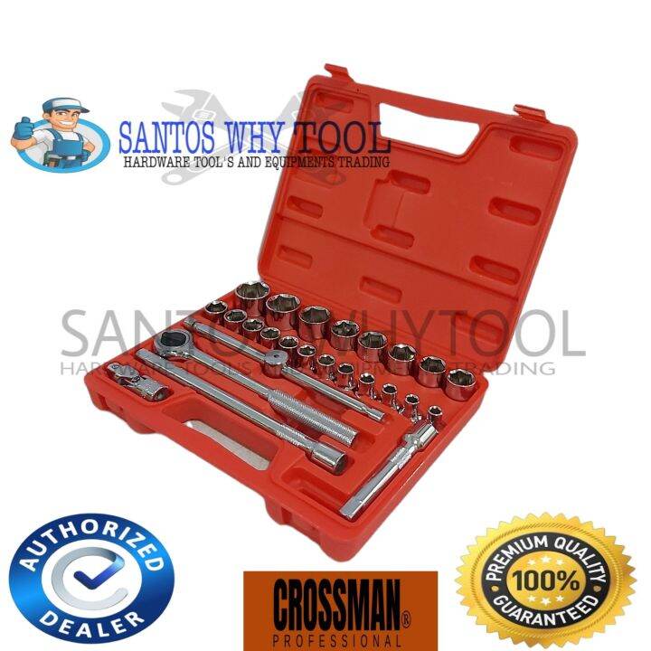 CROSSMAN PROFESSIONAL ORIGINAL 25pcs. 1/2 DRIVE METRIC HAND SOCKET SET ...