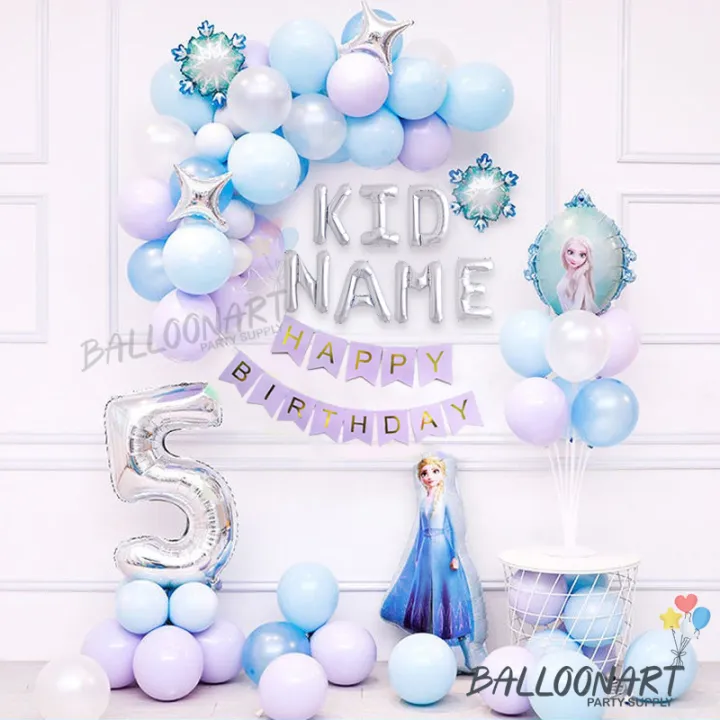 FROZEN SIMPLE DEKORASI SET/DEKORASI ULTAH ANAK CEWE/BALON FOIL FROZEN ...