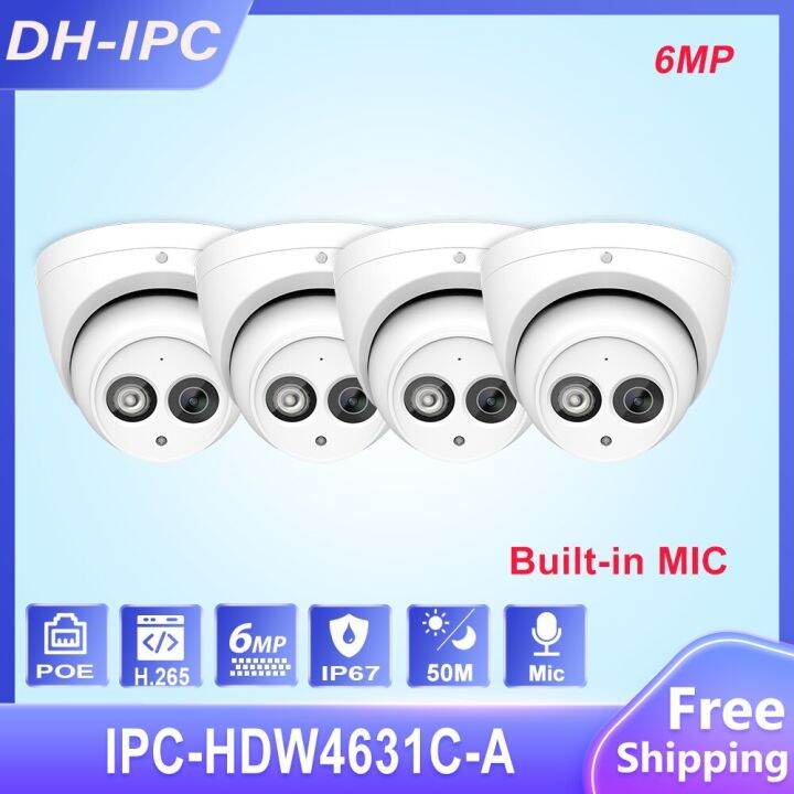 Dahua 6MP Mini Dome IP Camera IPC-HDW4631C-A POE WDR Built-In MIC ...