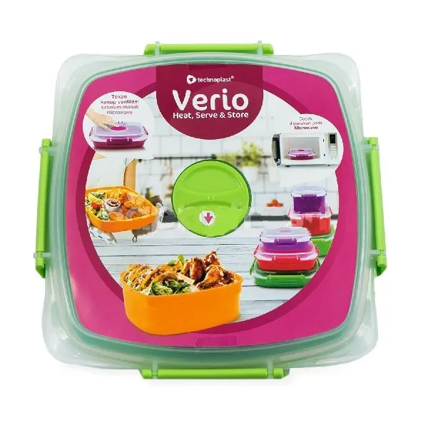Tempat Makan Plastik Technoplast Verio Round Sealware Stackable ...