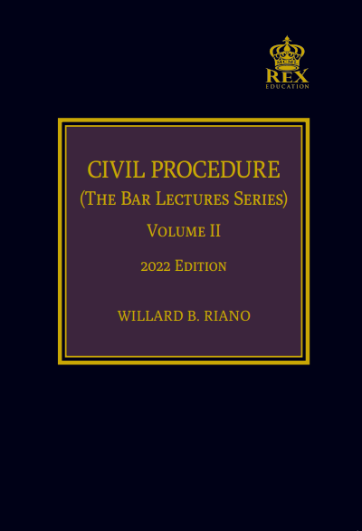 Civil Procedure Volume II by Dean Willard Riano | Lazada PH