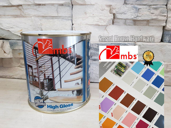 1L MBS High Gloss Wood And Metal Paint( Interior And Exterior)-Cat Besi ...