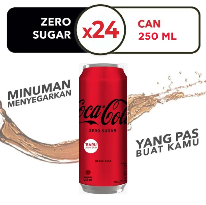 Coca-Cola Zero - Kaleng 250mL x24pcs | Lazada Indonesia