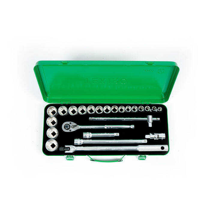 TEKIRO 1/2 INCH SOCKET SET 12 PT 3/8" - 1 1/4" SAE (SM) 24 PCS / TOOLS ...