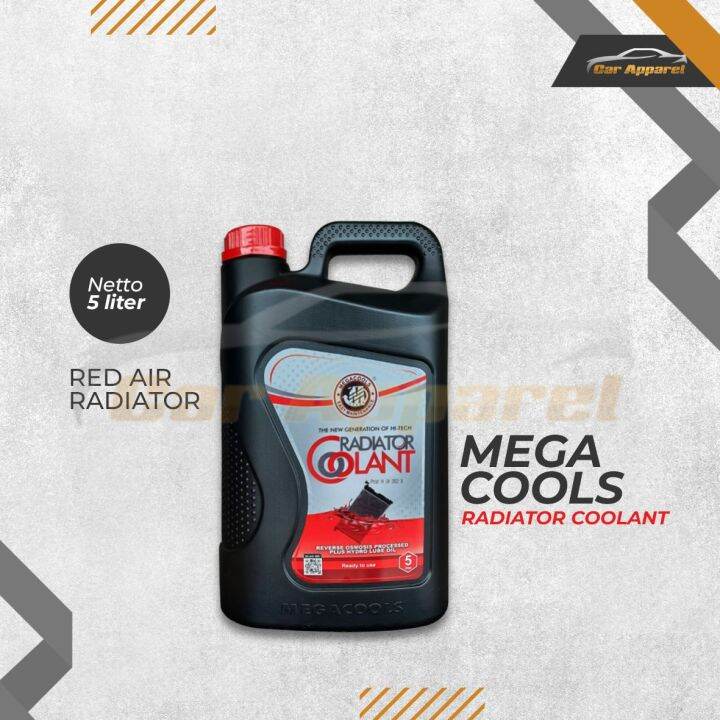 Megacools Air Radiator Cairan Coolant Merah 5L Cairan Pendingin ...