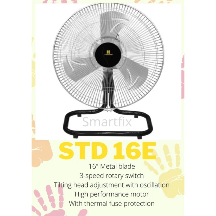 Standard Electric Fan Terminator Fan 16" Metal Blade STD 16E | Lazada PH