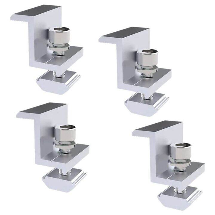 4 Pieces Solar Panel Edge Clamp Brackets Solar End Clamp Adjustable ...