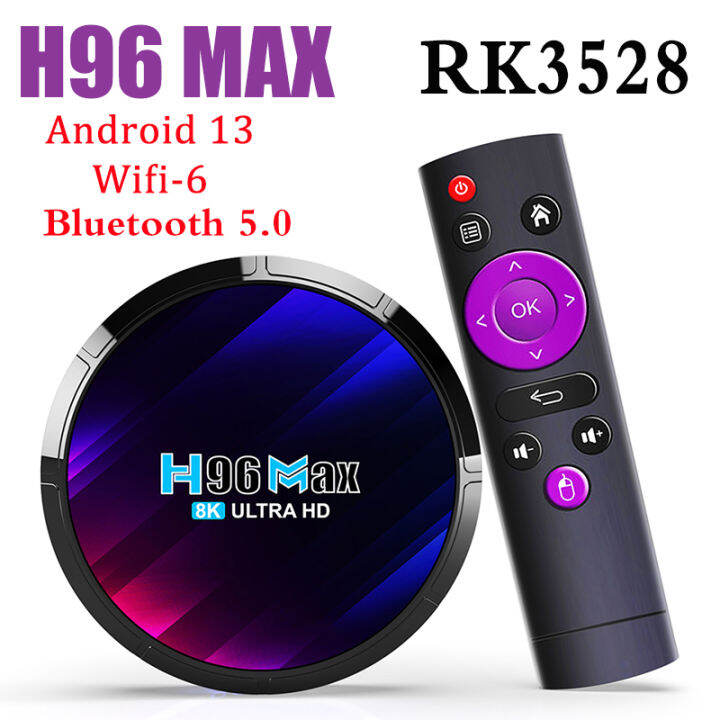 H96 MAX Android 13.0กล่องสมาร์ททีวี H96 MAX RK3528 Quad Core รองรับการ ...
