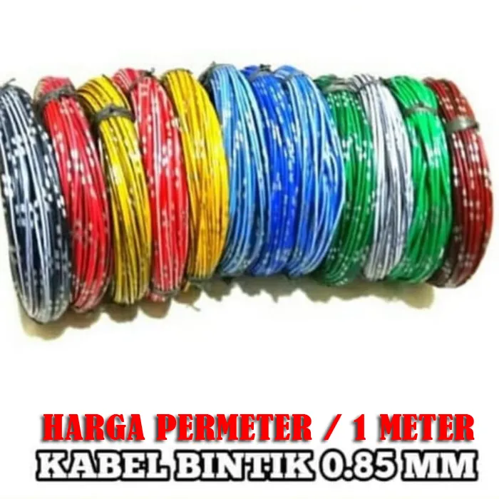 Kabel Bintik Serabut Otomotif Warna Hitam Merah Hijau Ungu Kuning ...