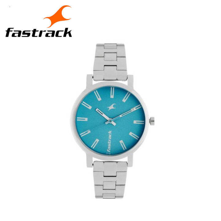 Fastrack Fundamentals Blue Dial With Silver Stainless Steel Strap ...