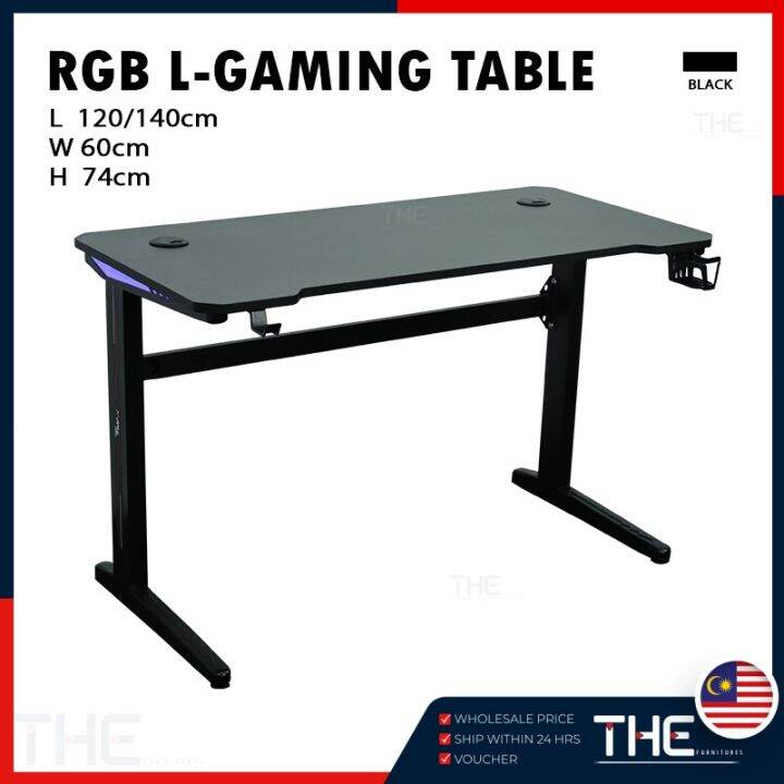 THE Carbon Fibre L Type Gaming Table Gaming Desk With Full Metal Leg ...