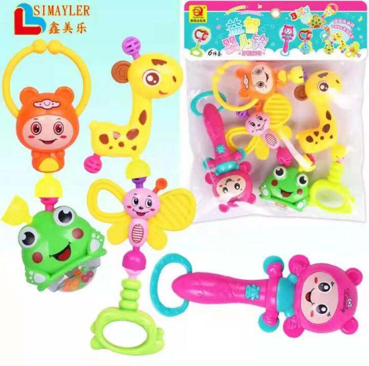 Beauty 6 pcs Shake and Grab Baby Hand Development Rattle Toys for ...