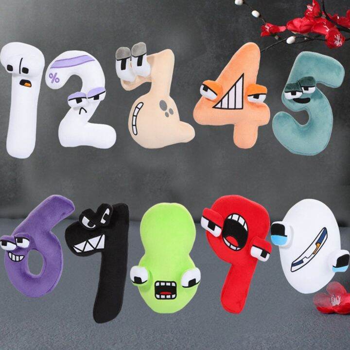 Alphabet Lore Plush Toys 0-9 Number Animal Plushie Education ...