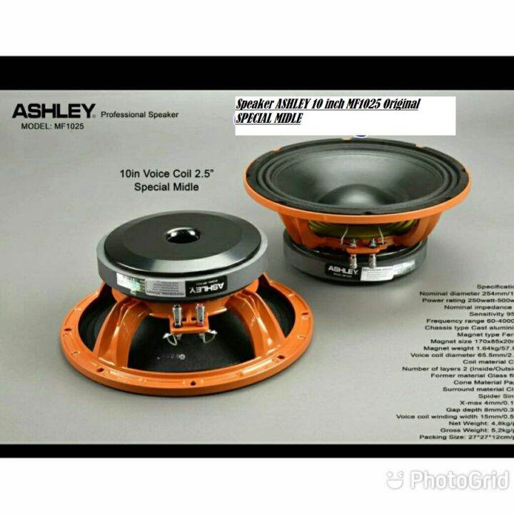 Speaker ASHLEY 10 inch MF1025 SPECIAL MIDLE | Lazada Indonesia