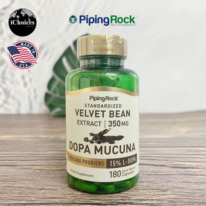 DOPA MUCUNA Standardized VELVET BEAN Extract 350 mg, 180 Quick Release ...