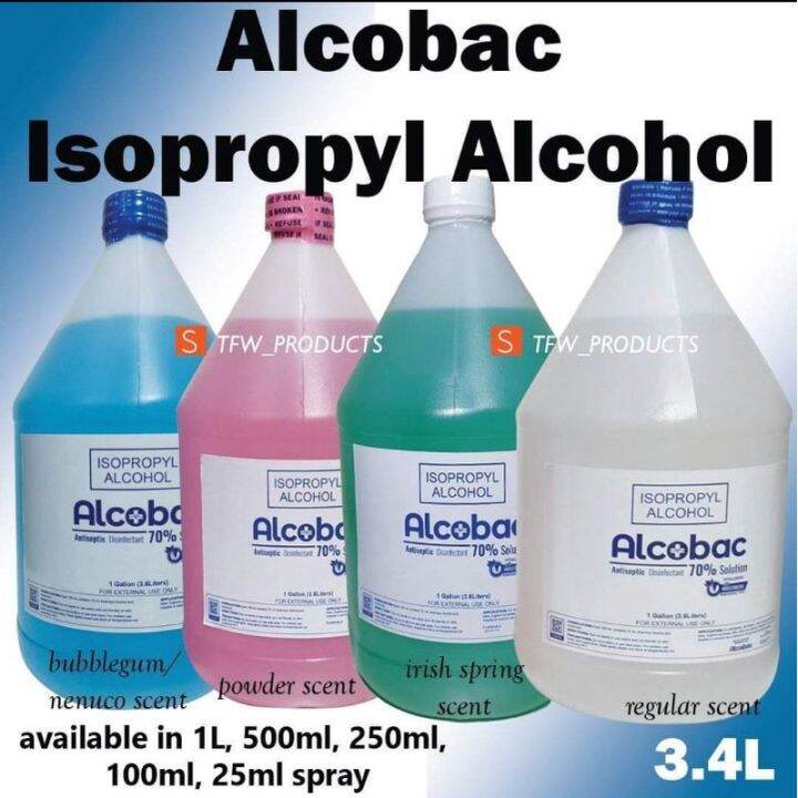 Alcobac Isopropyl Alcohol 70% with Moisturizer 1 gallon | Lazada PH