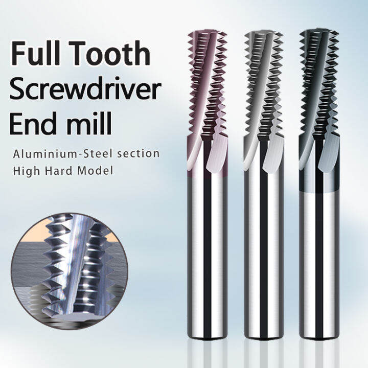 YI CHANG HRC65 High Hard Tungsten Steel Thread End Mill เคลือบ CNC ...