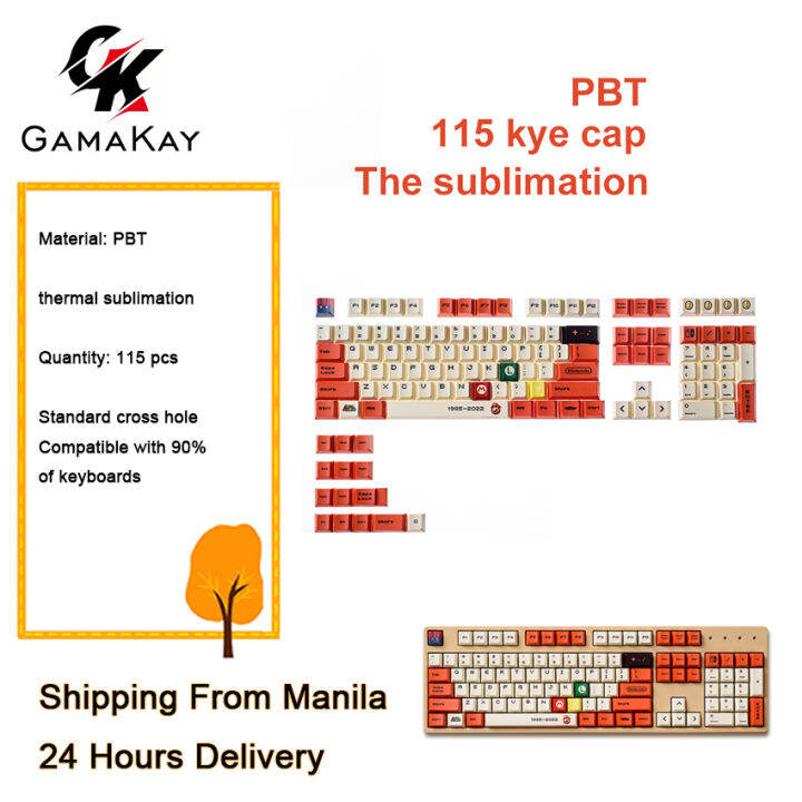 Mario PBT Keycap For Mechanical Keyboard Customized for Gateron cherry ...