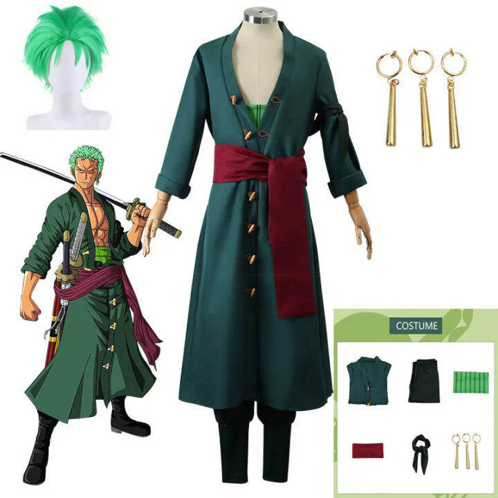 Anime Roronoa Zoro costume Zoro cosplay costume two years later ...