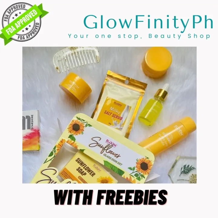 6 IN 1 Sunflower Glass Skin Set by Bloom Skincare Cosmetics | Lazada PH