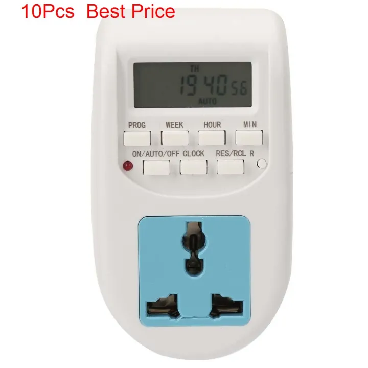 10Pcs/Lot European German Socket Timer Lcd Digital Display Time Control ...