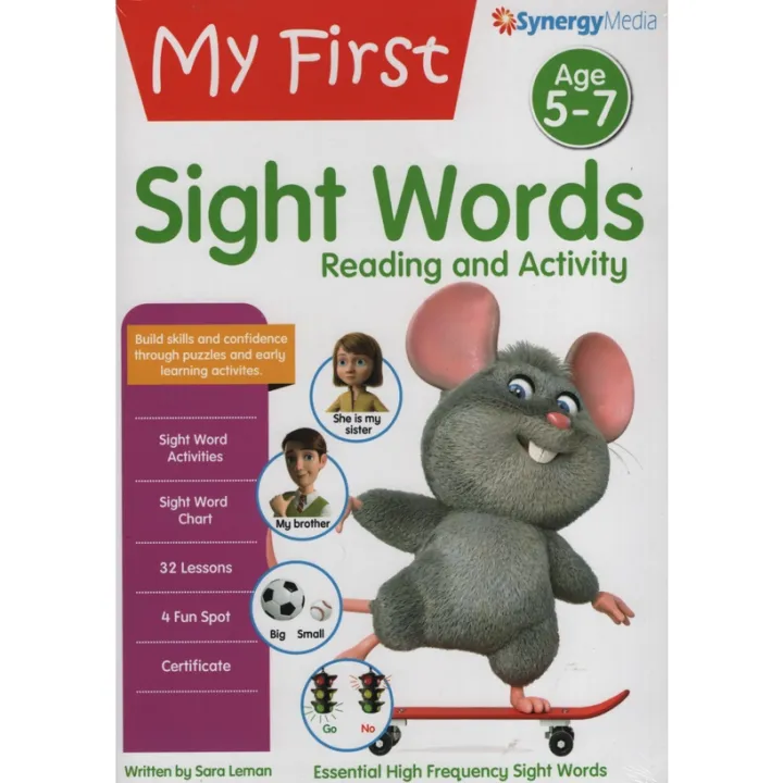 MY FIRST SIGHT WORDS READING & ACTIVITY (AGE 5-7) | Lazada