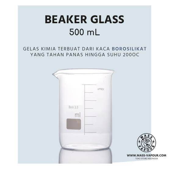 Gelas Ukur Laboratorium Kimia Transparan Bahan Kaca Mika Borosilicate ...