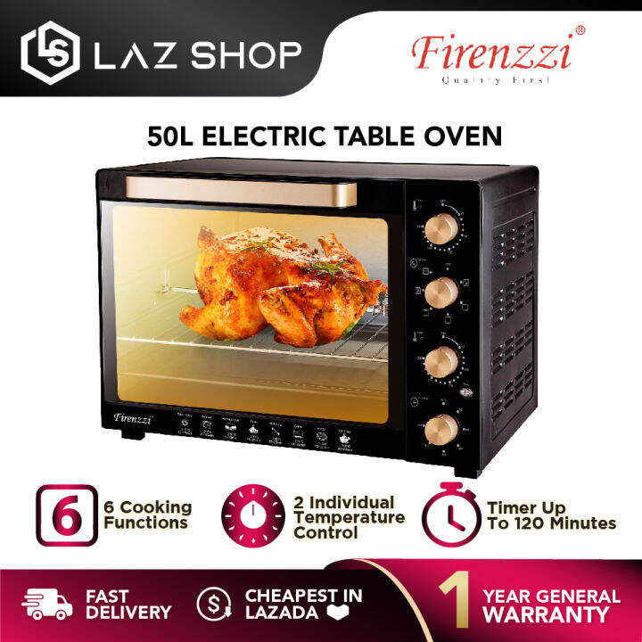 Firenzzi 50L Electric Oven TO-3050 | Rotisserie Function | Dual ...