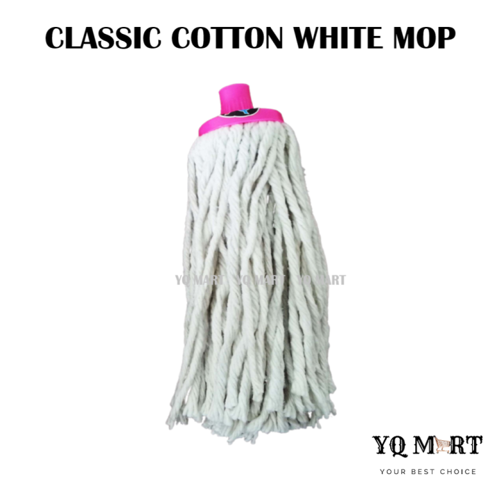 1PCS Classic Cotton White Mop Lantai Putih | Lazada