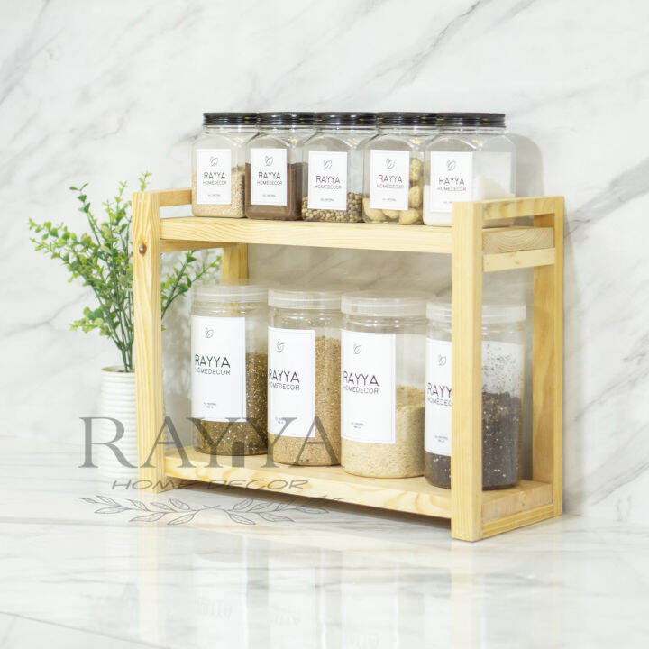 Rak susun kayu serbaguna 2 SUSUN | Lazada Indonesia