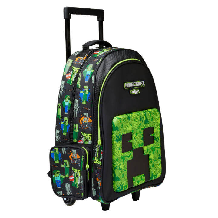 CODSmiggle Minecraft Trolley Backpack With Light Up Wheels | Lazada PH