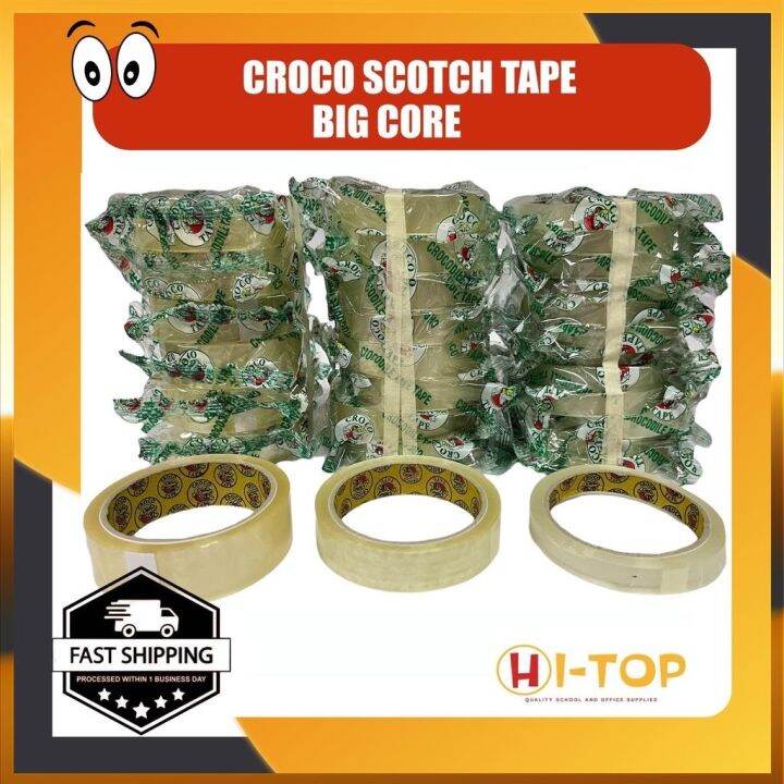 Crocodile Stationery Scotch Tape Original 1inch 3/4 inch 1/2 inch Big ...
