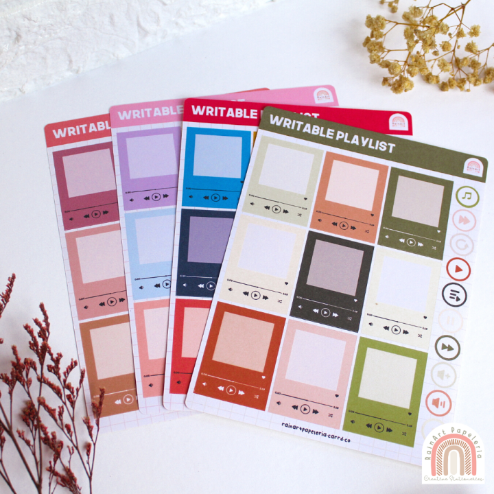 Writable Playlist Sticker | Journal Sticker | Planner Sticker | Peel ...